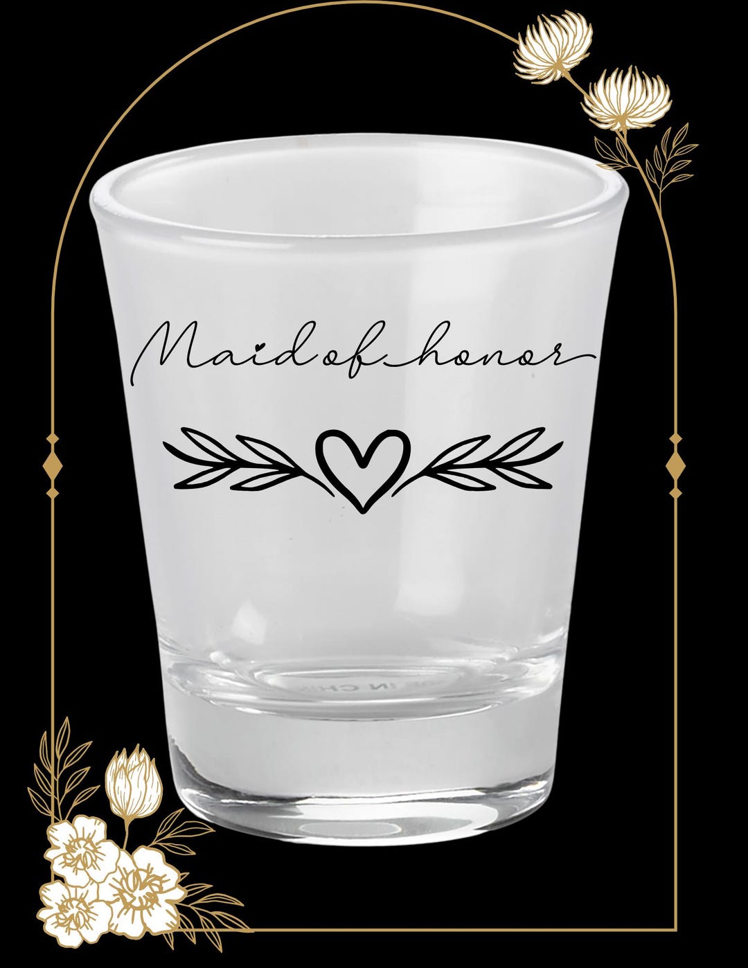 Maid of Honor Shot Glass, Wedding Party Favor Team Bride. Bride Squad ...