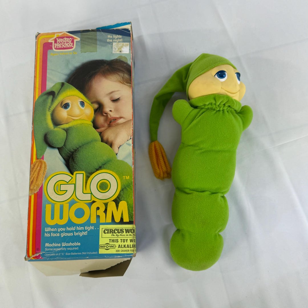 Original 1982 Hasbro Preschool Gloworm With Box Tested and Working ...
