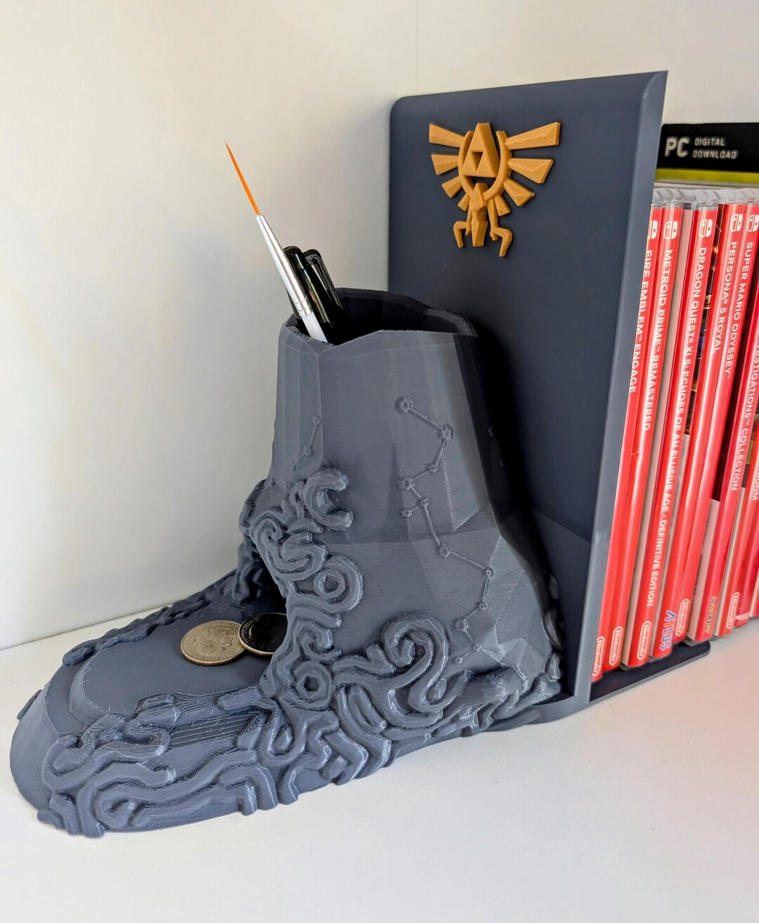 Zelda Breath of the Wilds Shrine of Knowledge Themed Bookend and Pen ...