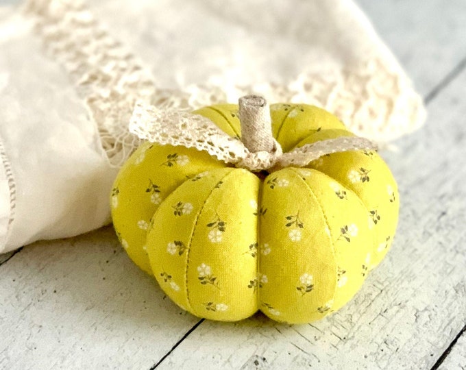 Pumpkin Pincushion Yellow Pumpkin Pin Keep Autumn Fall Decor - Etsy