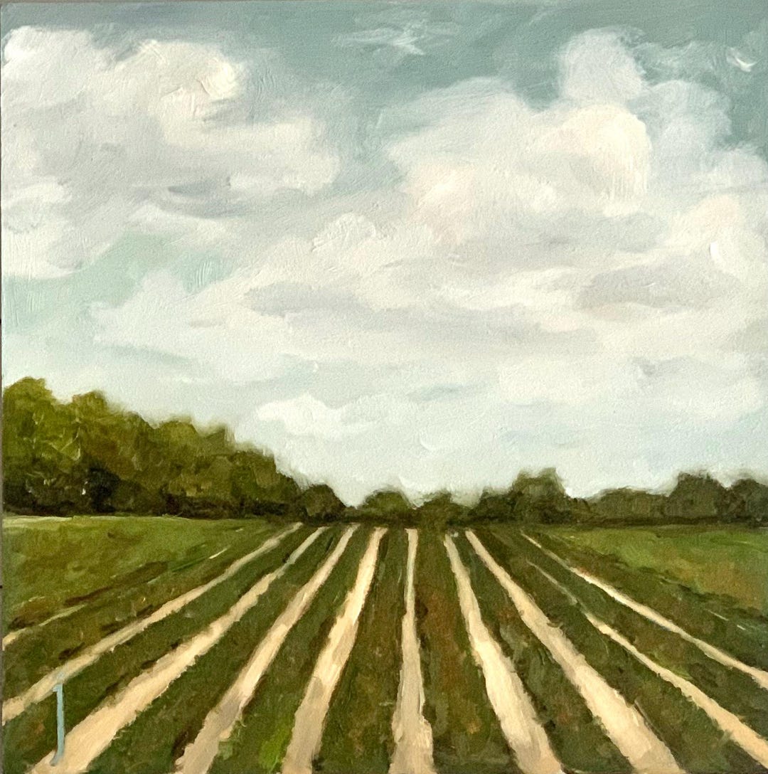 Wall Art 8x8 Landscape Farmland Painting Giclee Home Decor Garden ...