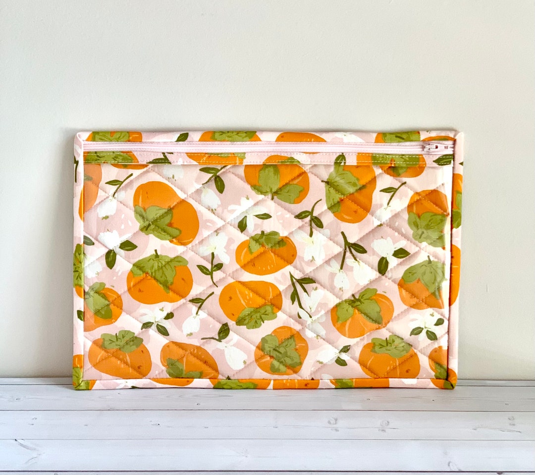 Large Vinyl See Through Project Bag Persimmons Vinyl Zipper Pouch - Etsy