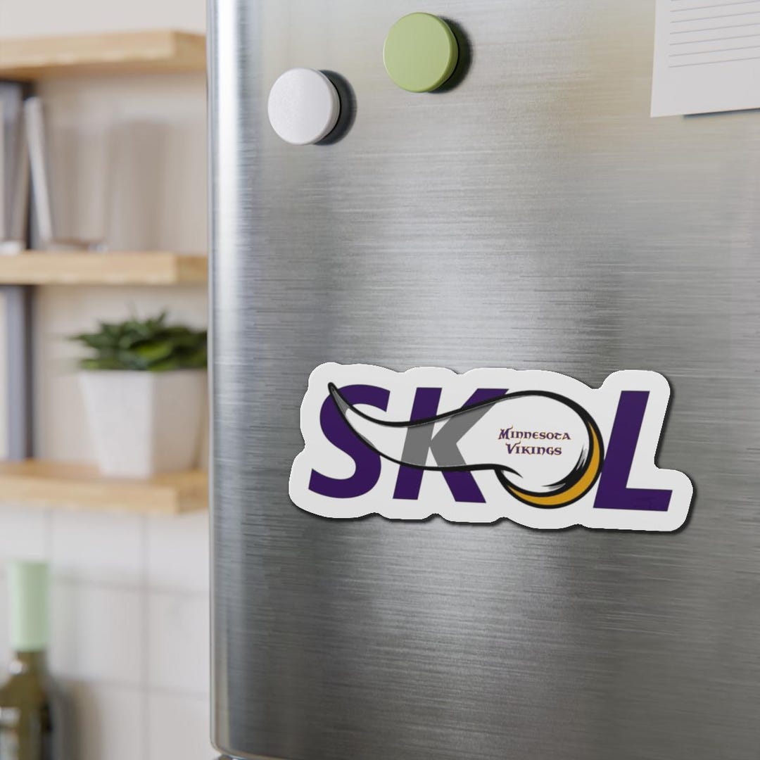 SKOL Die-cut Magnets for Viking Fans - Flexible & Durable Vinyl Magnets ...