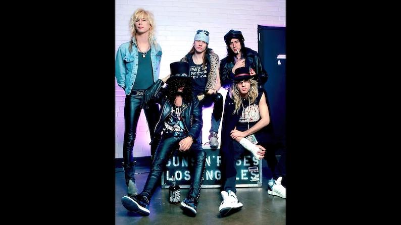 Rock Band Poster Guns N' Roses Poster Axl Rose Poster - Etsy