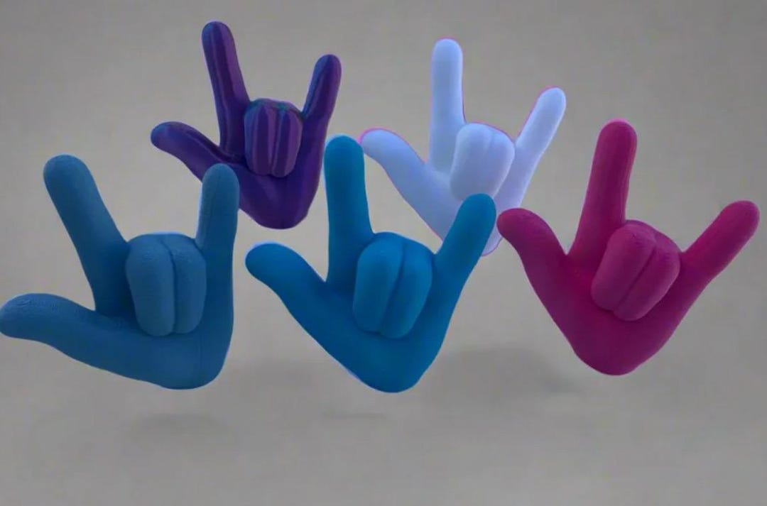 Mini ILY Stand Sign Language - Etsy