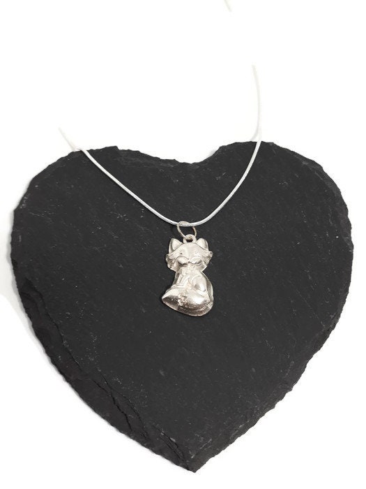 Fox Fine Sterling Silver Necklace Wild Life Animal Jewellery - Etsy