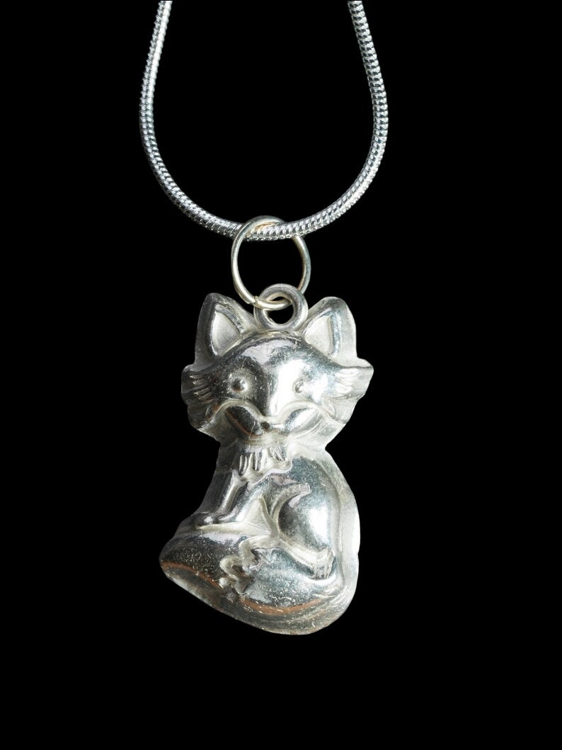 Fox Fine Sterling Silver Necklace Wild Life Animal Jewellery - Etsy
