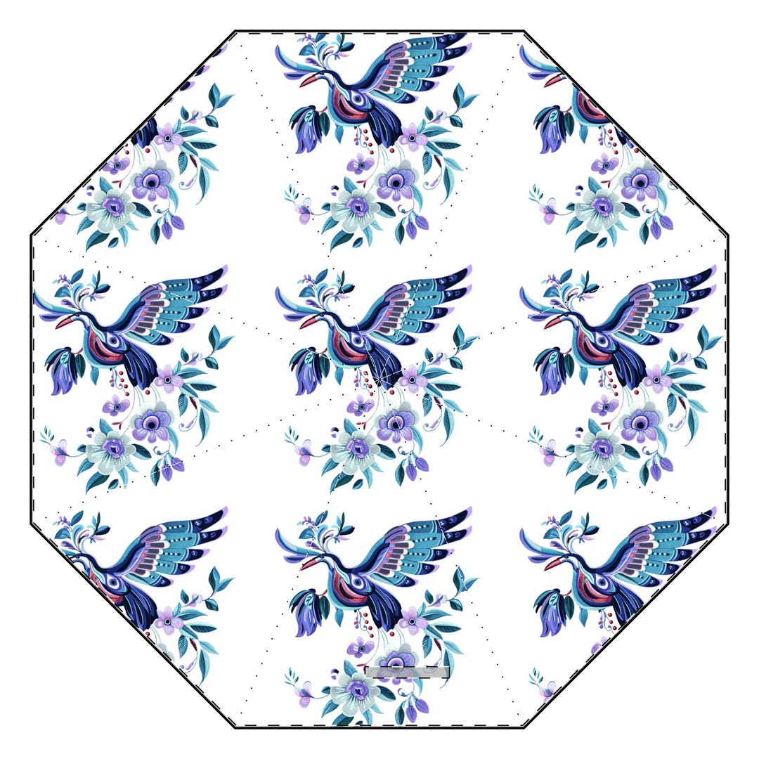 Floral Indigenous Bird Design Umbrella - Stylish Rain Gear, Travel ...