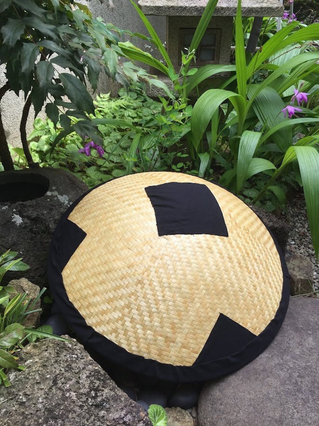 Samurai Hats, Takuhatsugasa With Black Cloth Decoration FREE SHIPPING ...