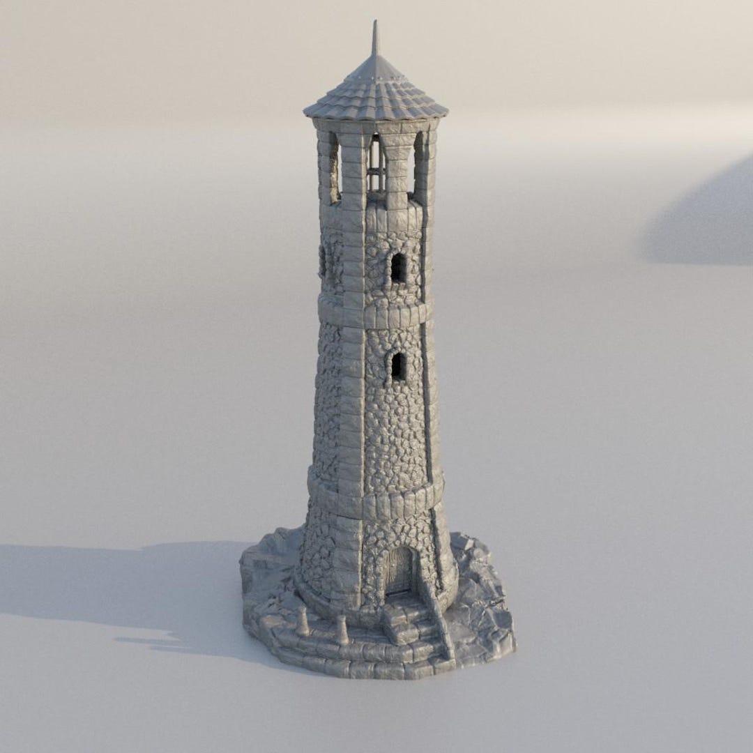 Stone Lighthouse - Modular Design, Perfect for Tabletop Games, Dioramas ...