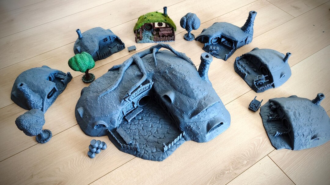 Hobbit Tavern, House - A Cozy Two-level Halfling Inn in 28mm Scale (1: ...