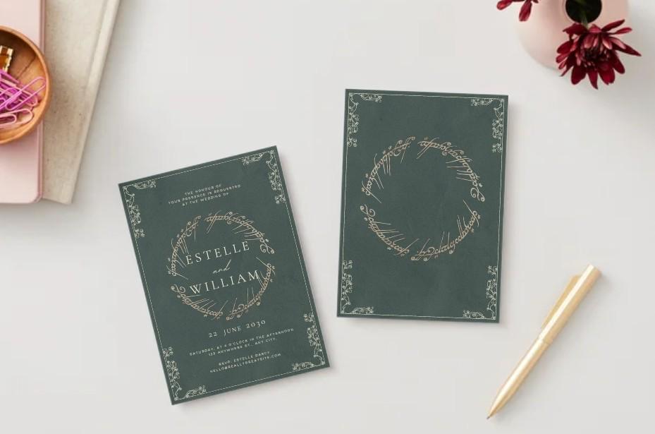 Lord of the Rings Wedding Invitation Custom - Etsy