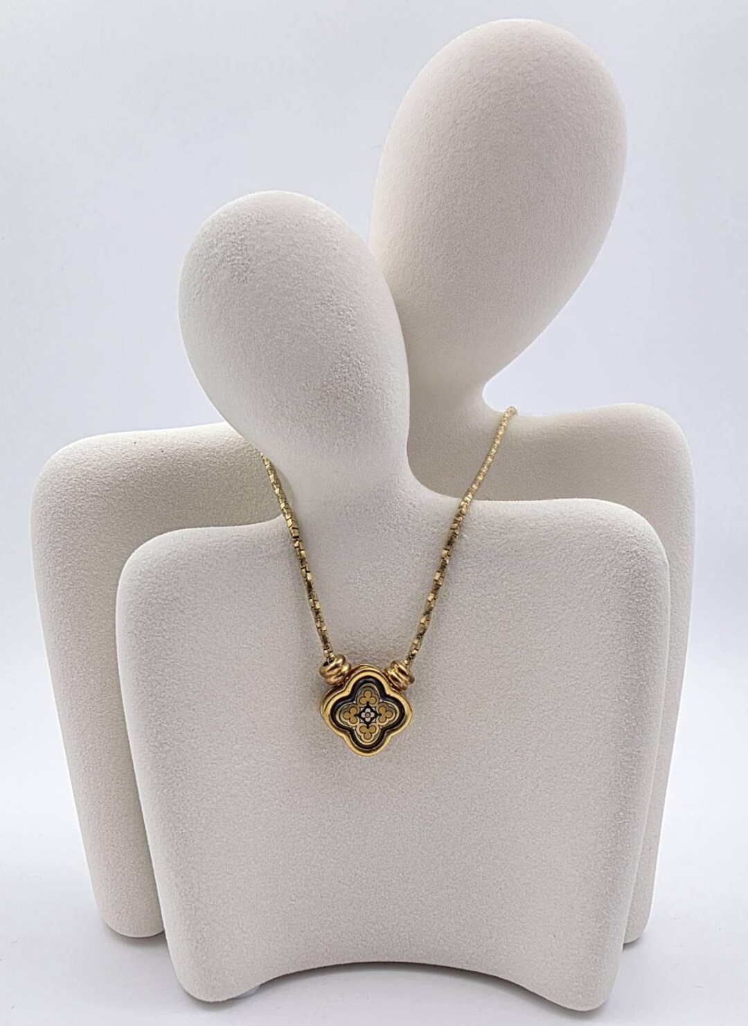 Signed Michaela Frey Wien Vintage Gold-tone Enamel Clover Pendant ...