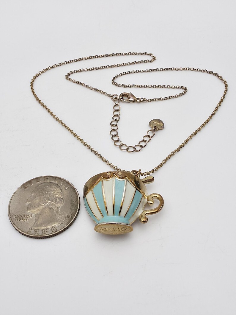 Vintage Disney Alice in Wonderland Necklace – Teacup Pendant With Alice ...