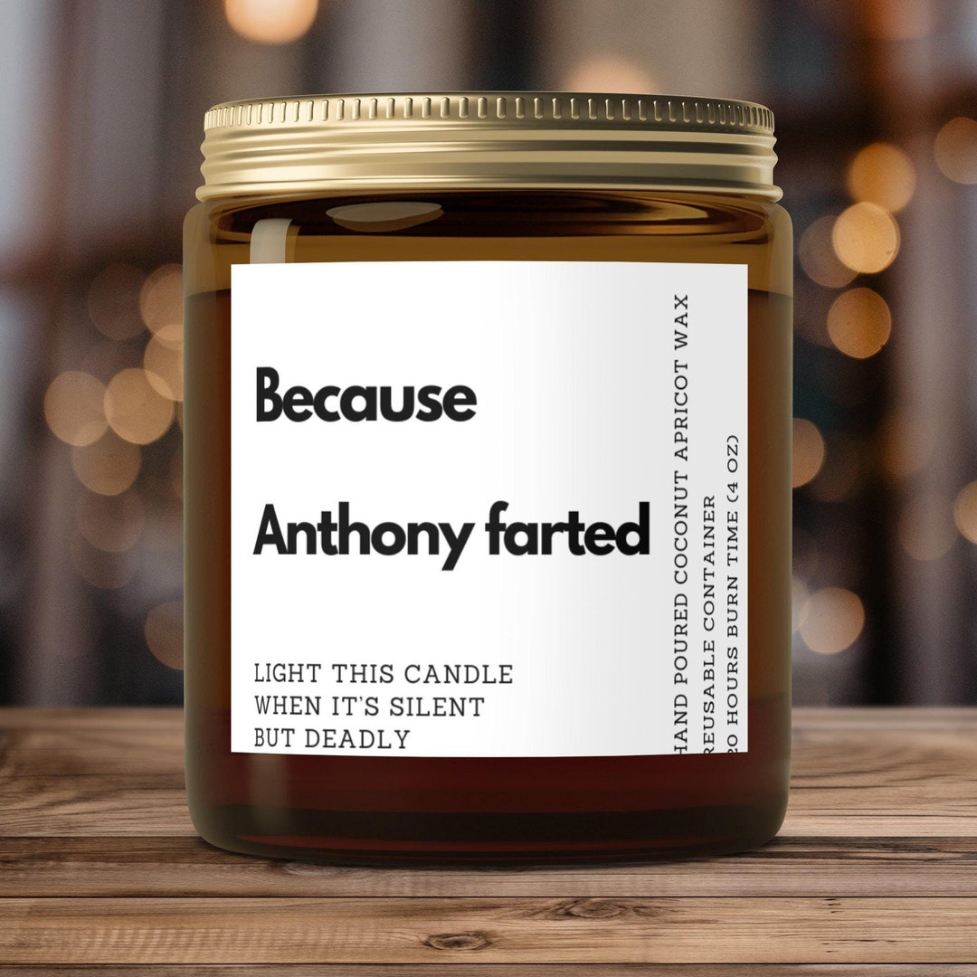 Personalized Funny Fart Scented Candle, Coconut Apricot Wax ...