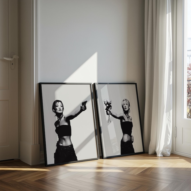 Set of 2 Black & White Posters – Inspirational Fashion Wall Art, Trendy ...