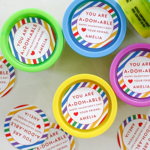Editable Play Doh Valentine's Day Gift Tag Playdoh - Etsy