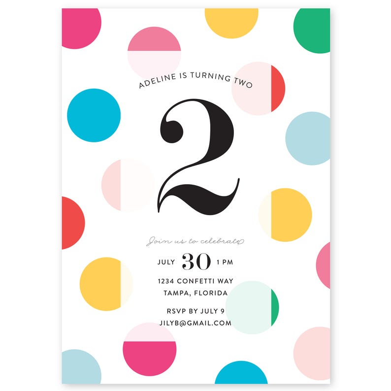 Primary Colors Modern Confetti / Polka Dot / Rainbow / - Etsy