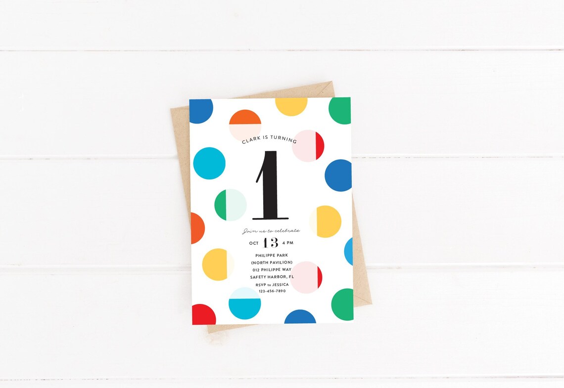 Primary Colors Modern Confetti / Polka Dot / Rainbow / - Etsy