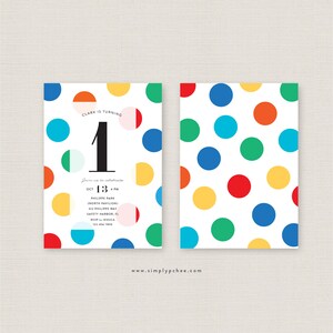 Primary Colors Modern Confetti / Polka Dot / Rainbow / Colorful ...