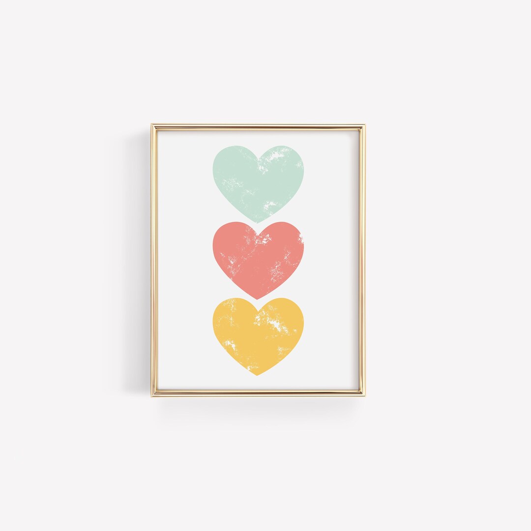 Hearts Art Print / Printable / Digital File - Etsy