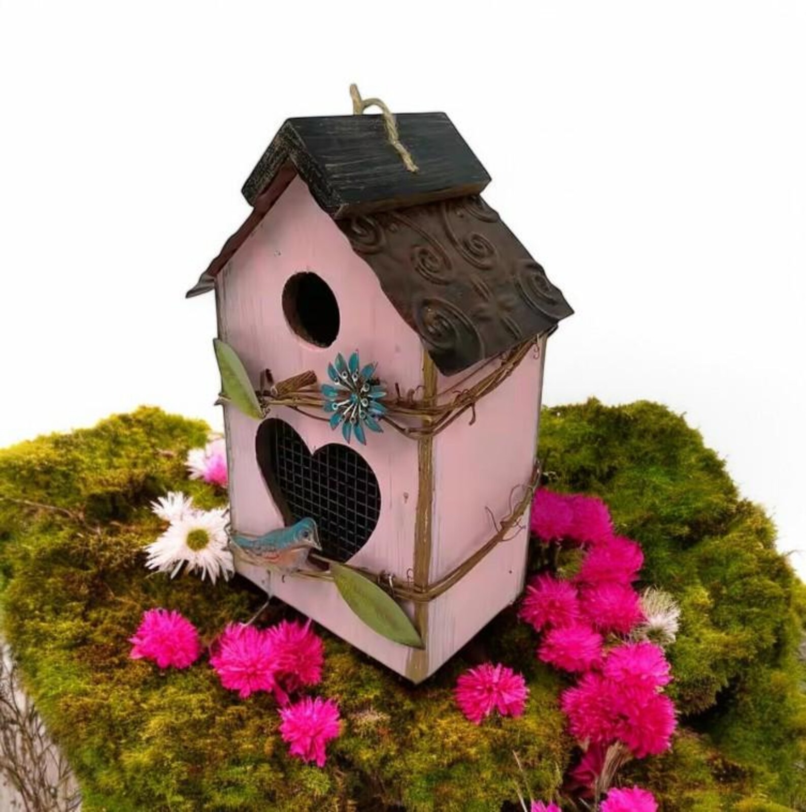 Sturdy Wooden Hanging Birdhouse – Multifunctional Protective Garden ...