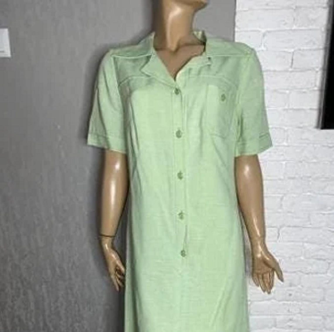 Elegant Lettuce Original Vintage Linen Midi Dress Size L - Etsy