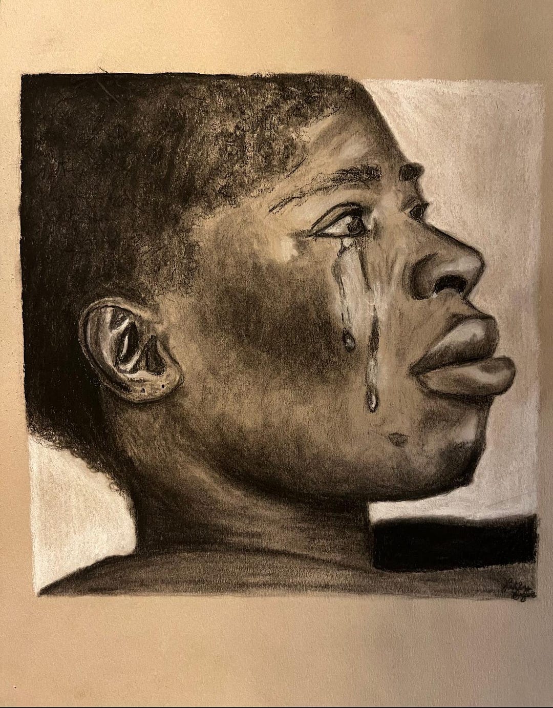 Black Woman Crying Print - Etsy