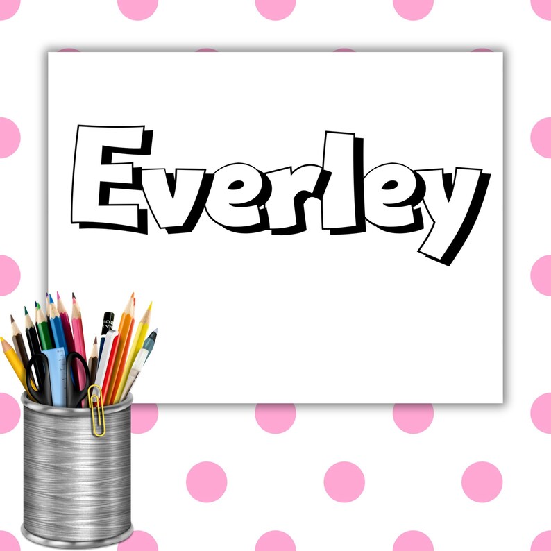 Custom Name Coloring Sheet: Personalized Kids Activity (digital ...