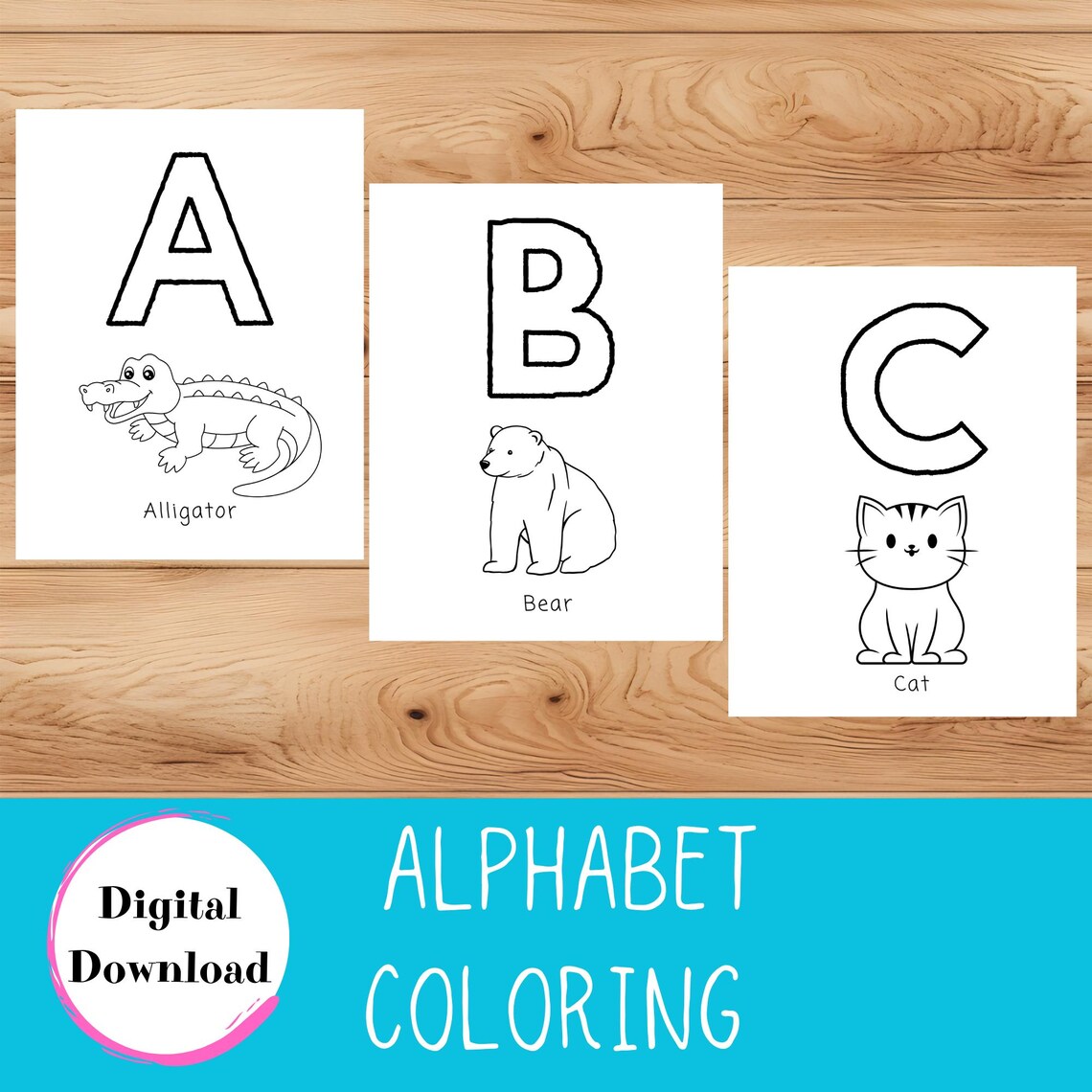 Preschool ABC, Animal Coloring Book, Preschool Letters, Toddler ...