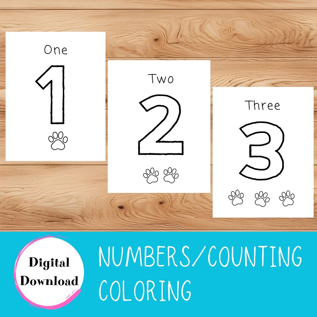 Prek Numbers Counting, Coloring Pages, Prek Printable, Preschool ...