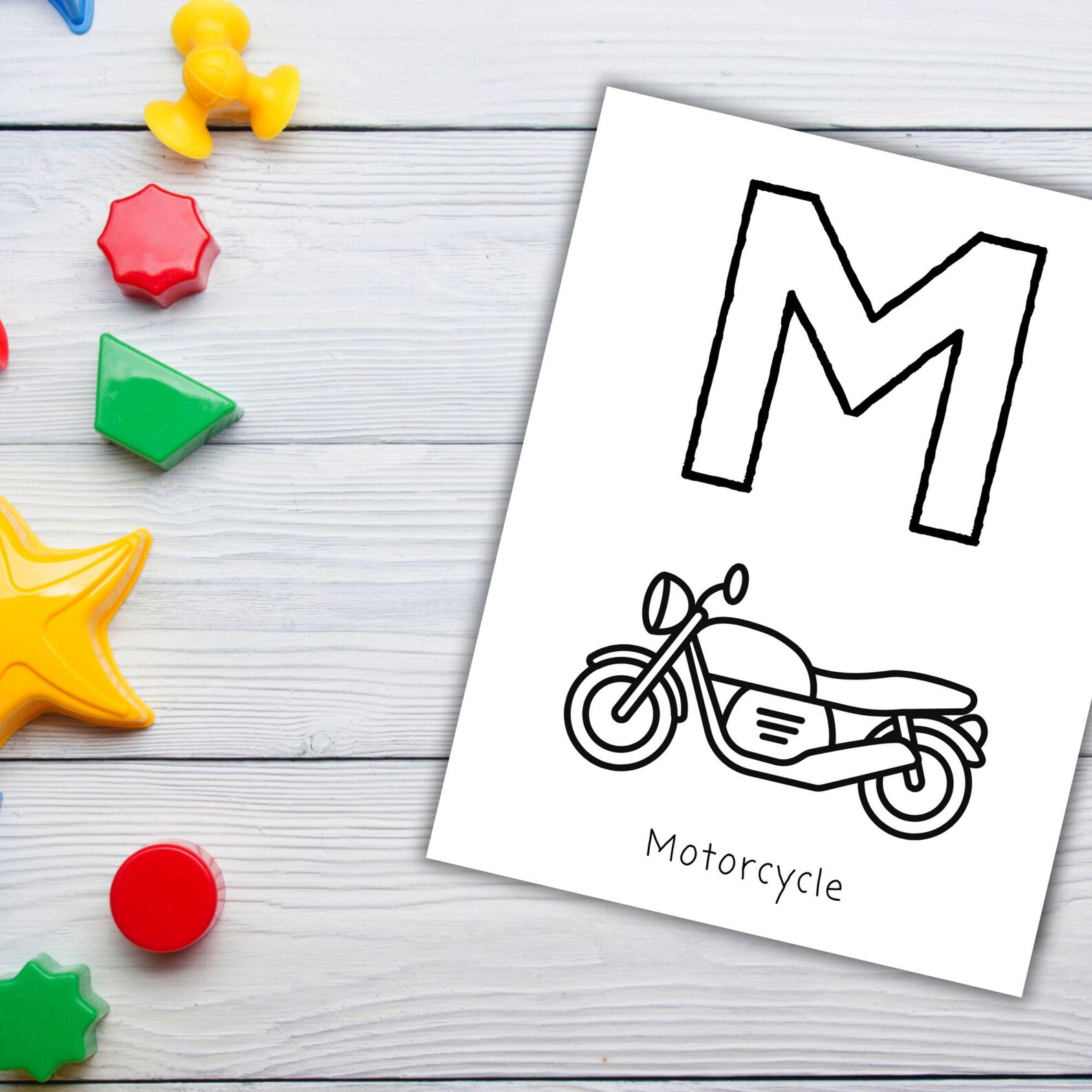 Vehicle Alphabet Coloring Pages: Preschool ABC Learning (digital ...