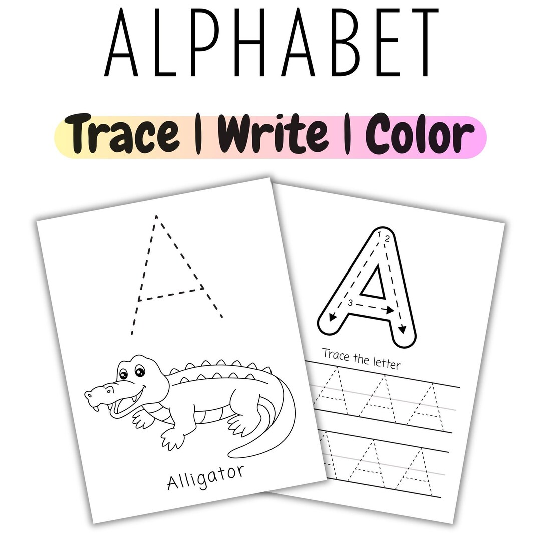 Preschool Tracing, Prek Worksheets, ABC Coloring, Fine Motor Skills ...