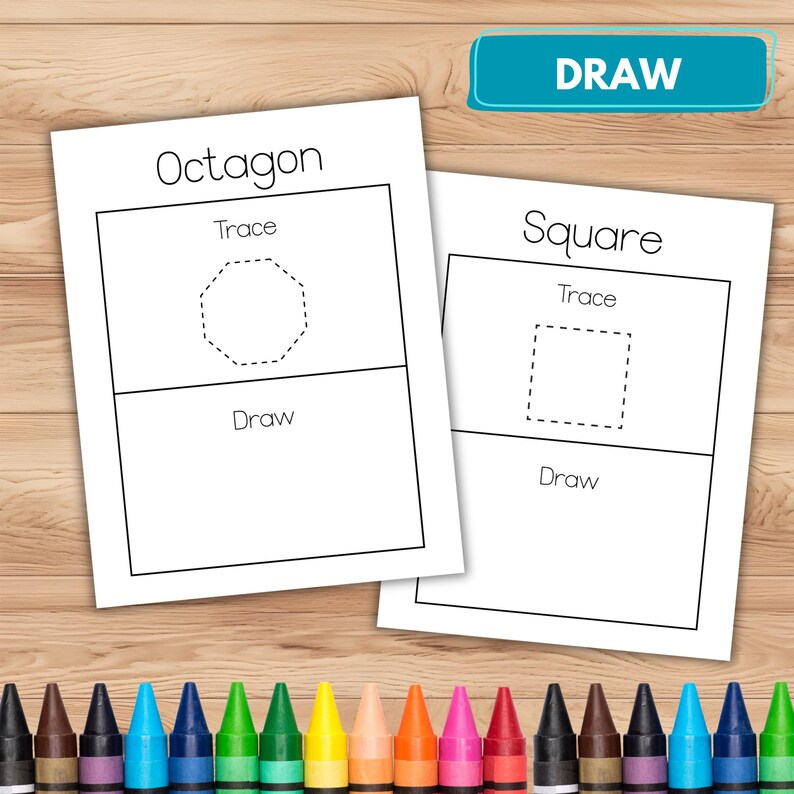 2D Geometric Shape Tracing Worksheets Bundle, Fine Motor Skills ...
