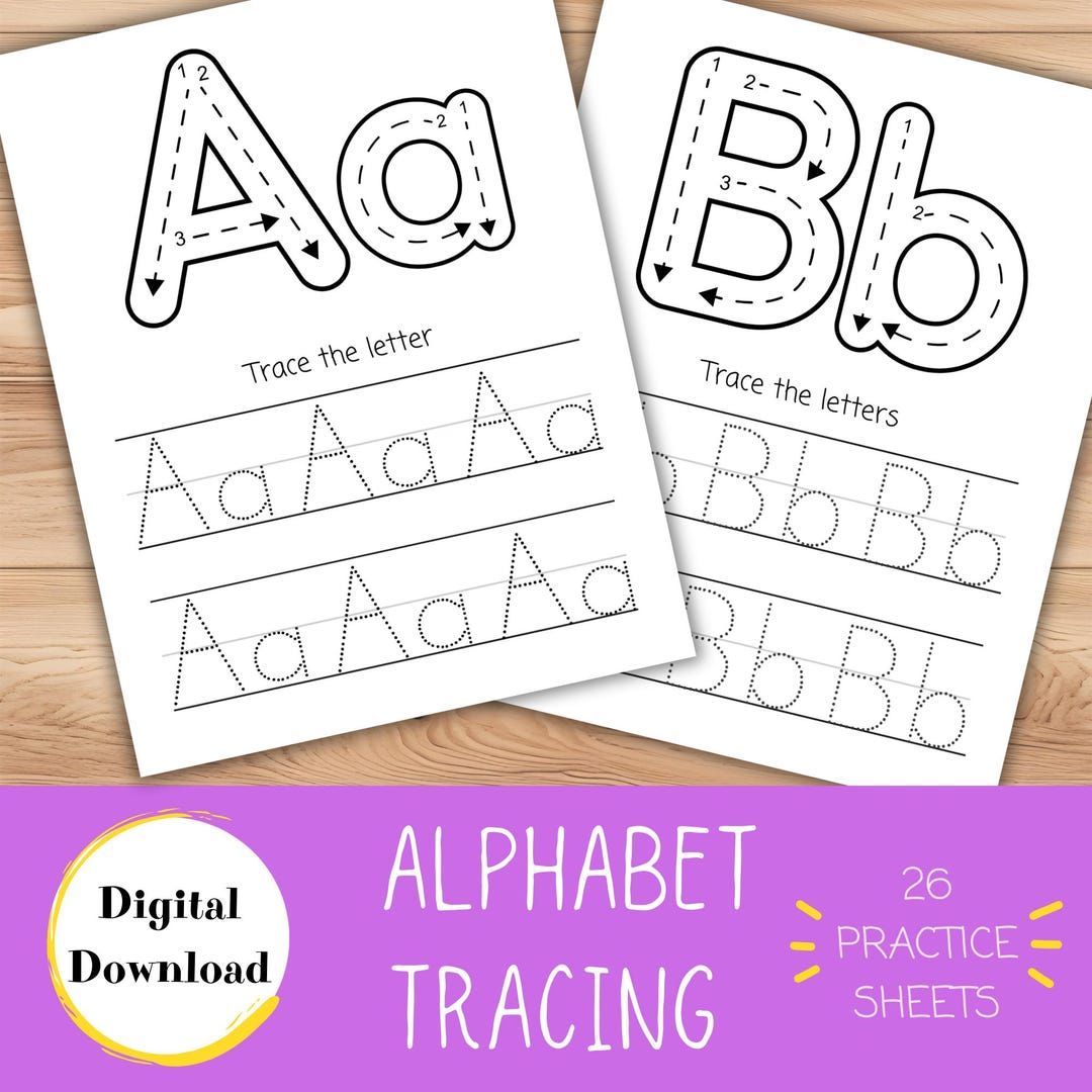ABC Tracing Worksheets for Kids | Prek Alphabet Tracing and Coloring ...