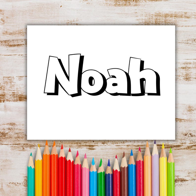 Custom Name Coloring Sheet: Personalized Kids Activity (digital ...