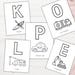 Vehicle Alphabet Coloring Pages: Preschool ABC Learning (digital ...