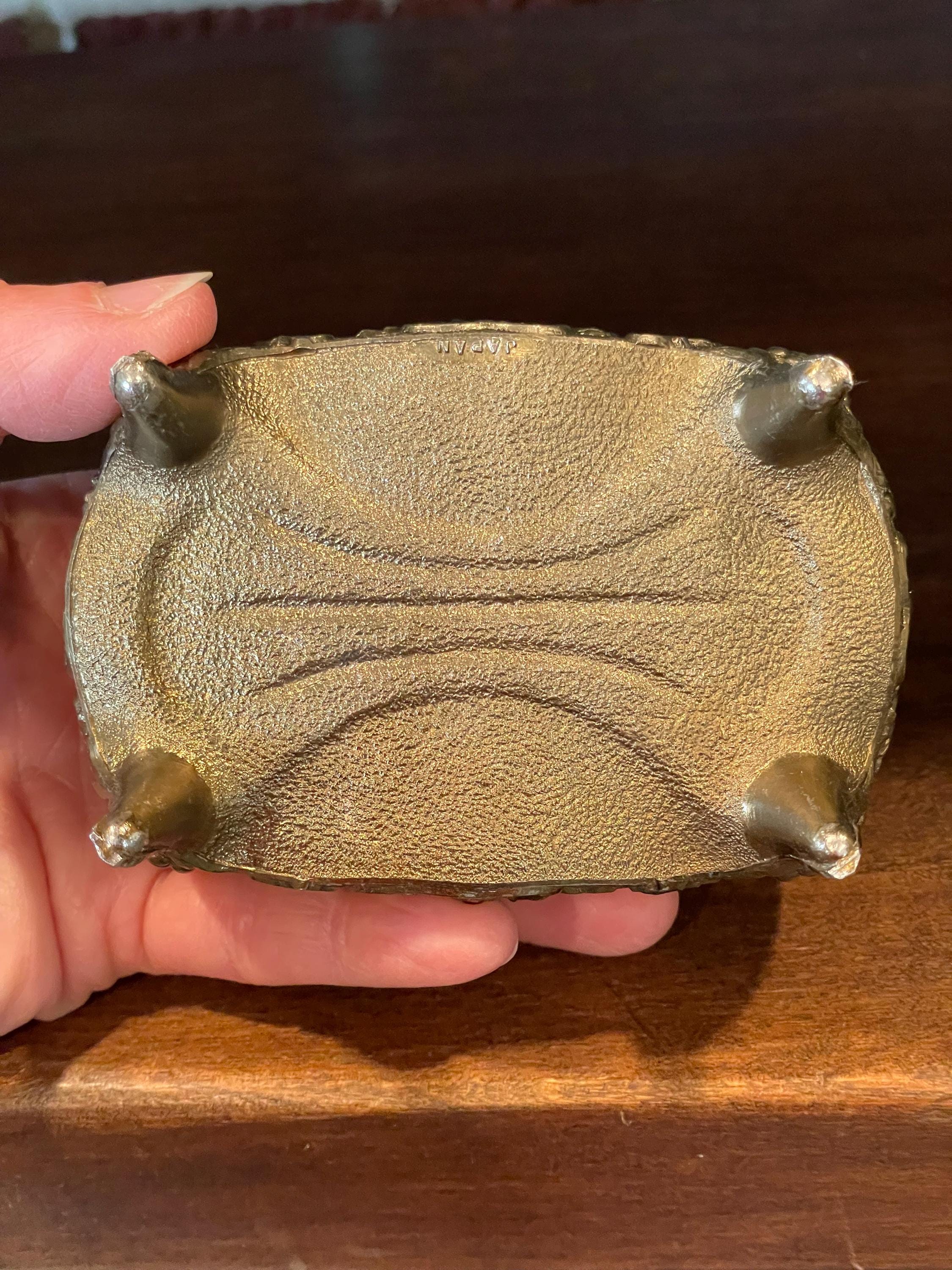 Metal Trinket Box With Cameo Lid - Etsy