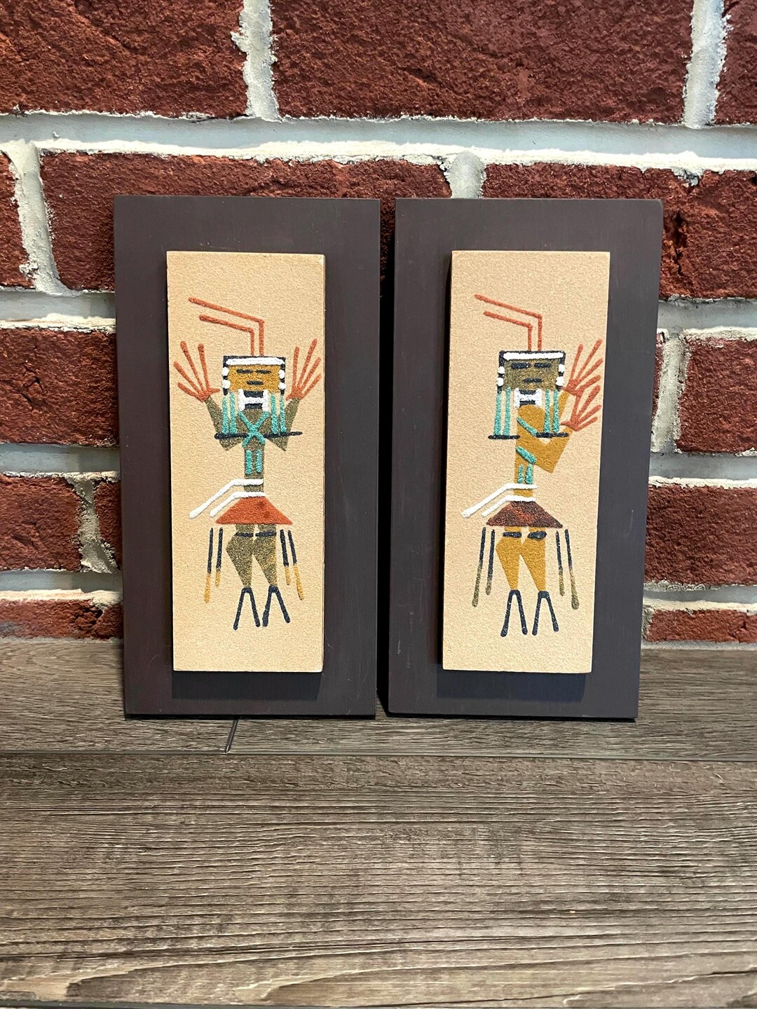 Pair of Vintage Sand Art Pictures - Etsy