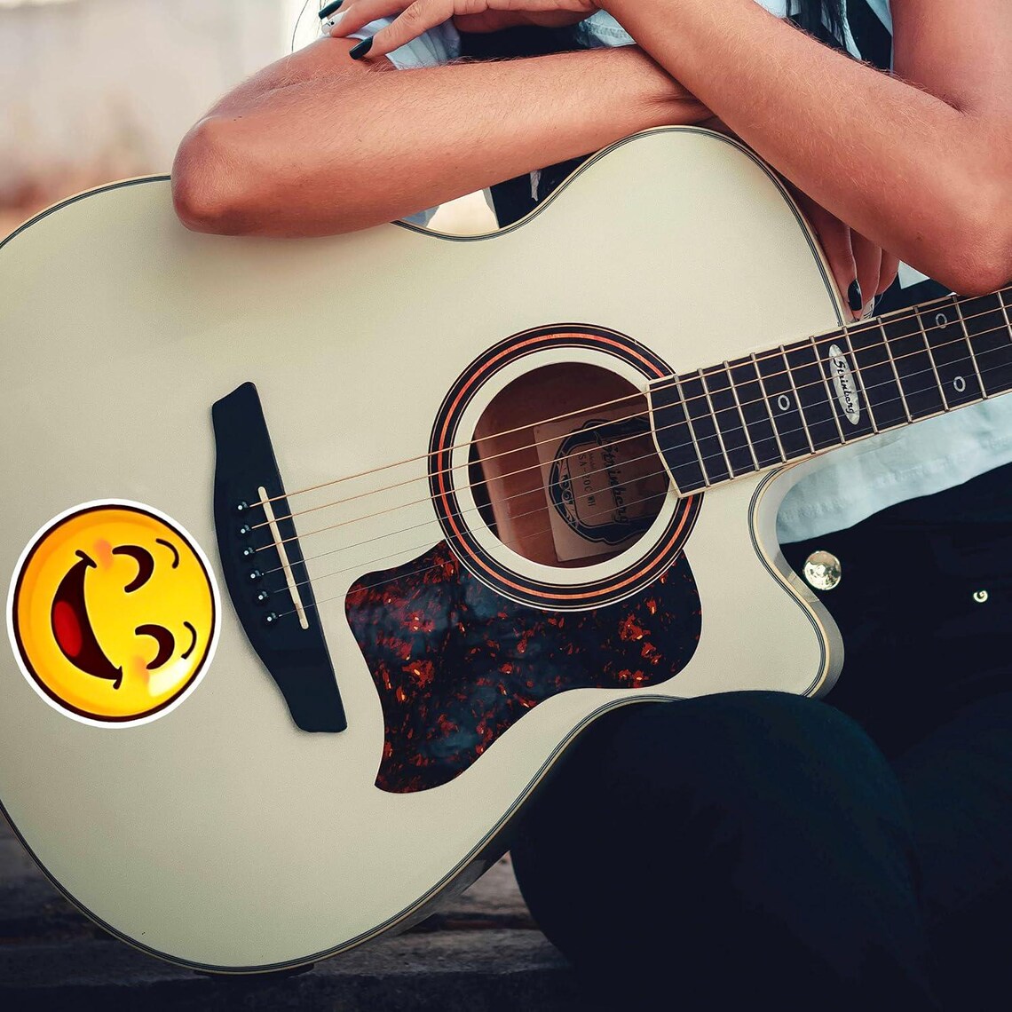 Funny Smile Face Yellow Smiley Sticker Vinyl Waterproof Decals Pack of ...