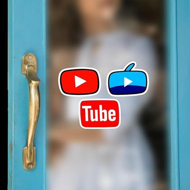 Youtube Social Media Logo Stickers Pack of 3, for Car Truck Laptop ...