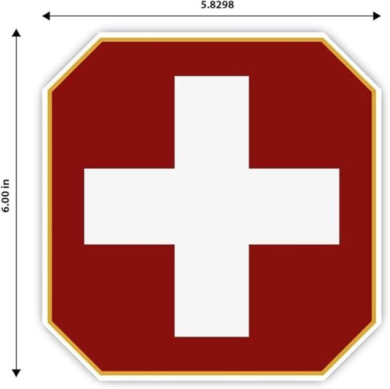 First Aid Kit Sign Sticker Light Reflective Vinyl Decal Medical Cross ...