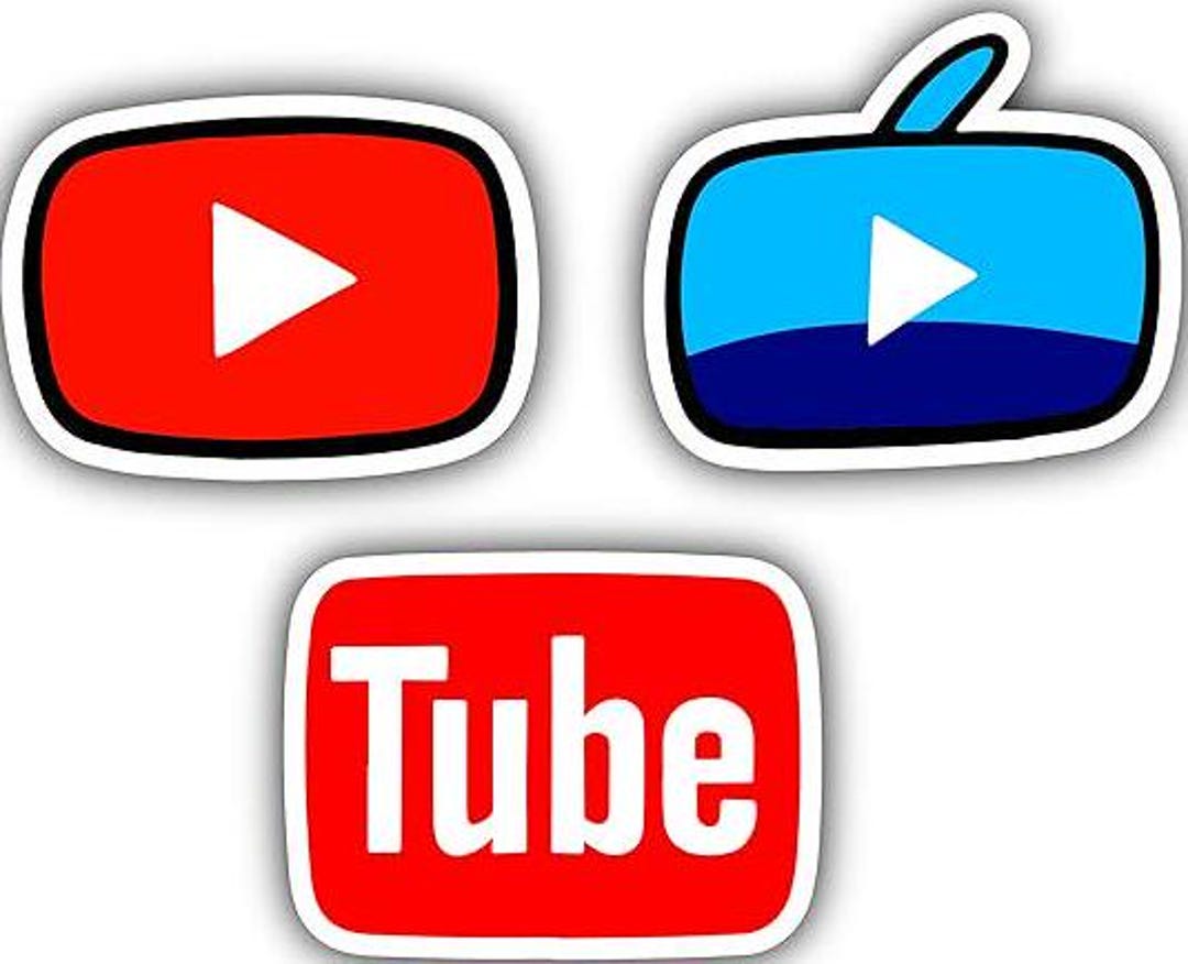 Youtube Social Media Logo Stickers Pack of 3, for Car Truck Laptop ...