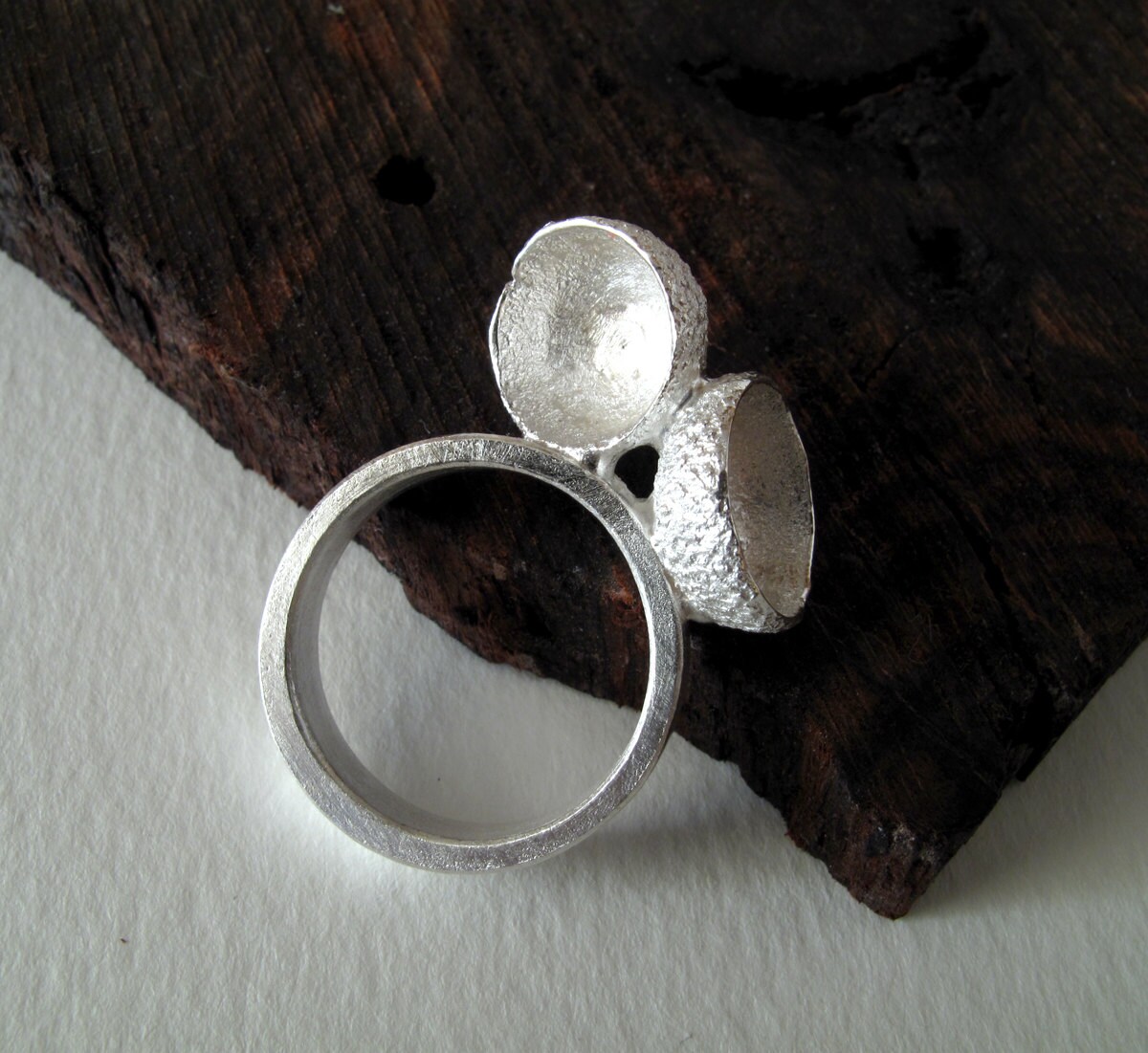 Acorn Ring Sterling Silver Acorn Ring Cast From Natural Acorn - Etsy UK
