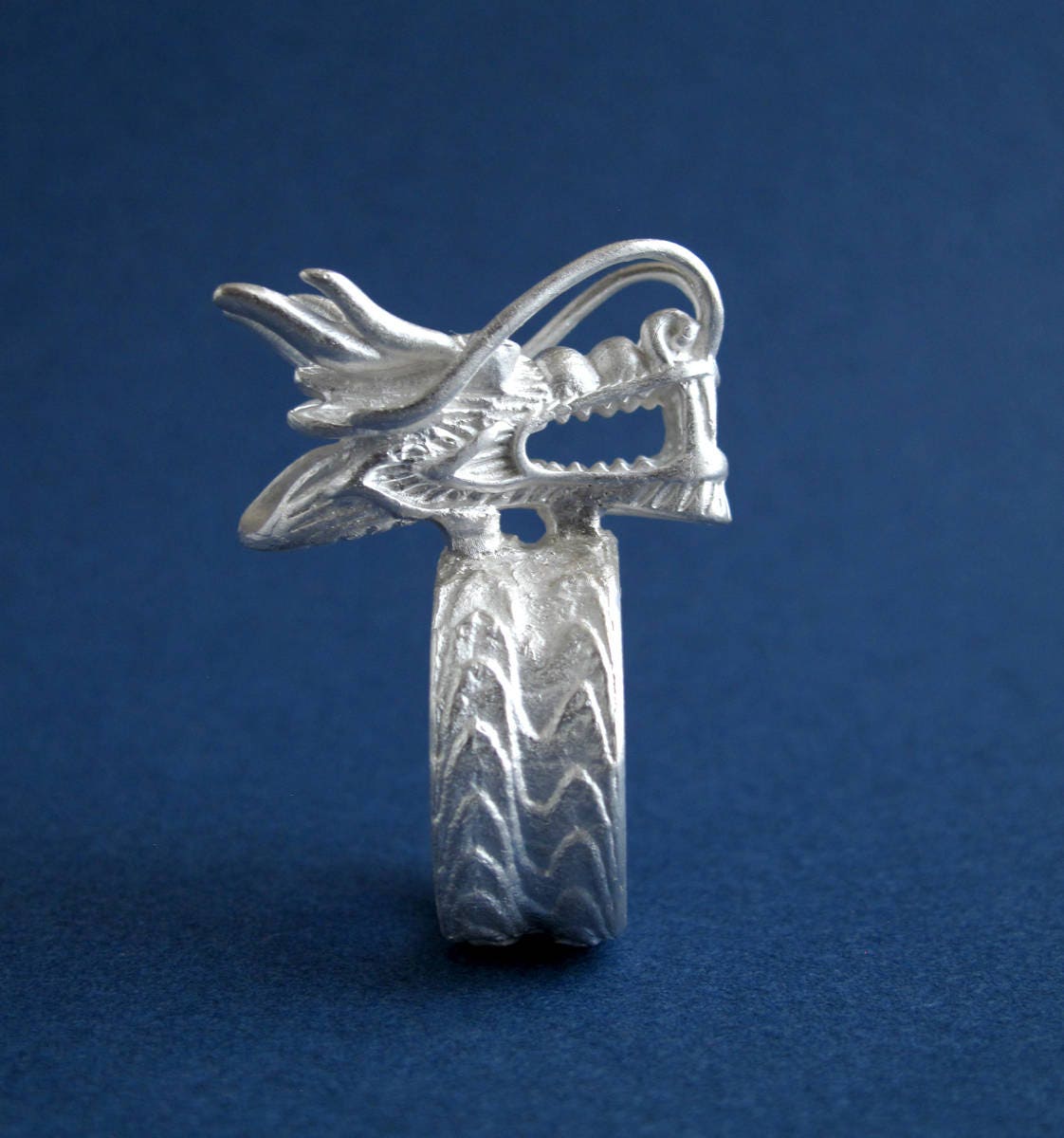 Dragon Ring for Men Sterling Silver Dragon Ring Asian Dragon Oriental ...