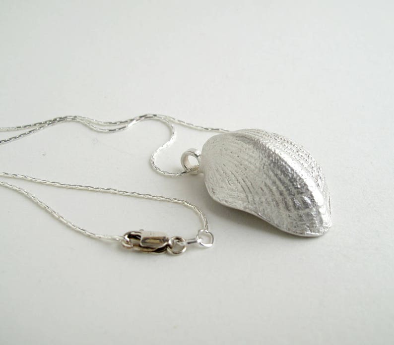 Triangle Shell Pendant Sterling Silver Triangle Shell Necklace Real ...