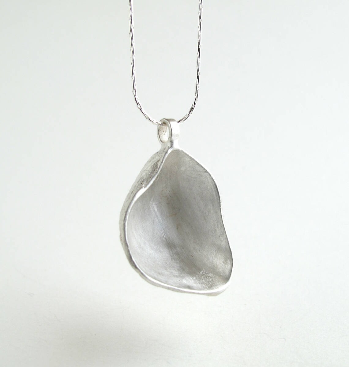 Triangle Shell Pendant Sterling Silver Triangle Shell Necklace Real ...