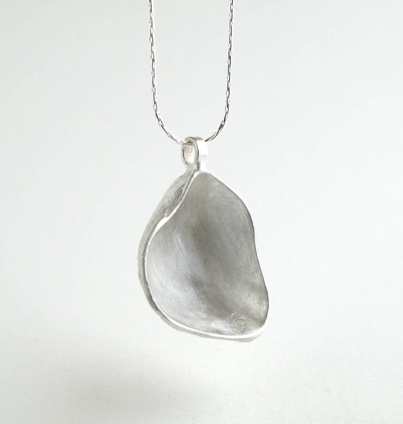 Triangle Shell Pendant Sterling Silver Triangle Shell Necklace Real ...