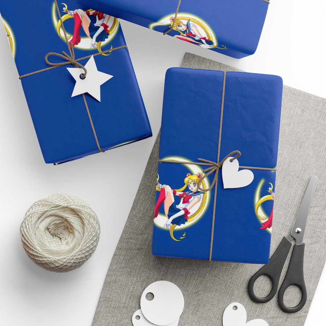 Sailor Moon Gift Wrapping Paper blue, Moon - Etsy