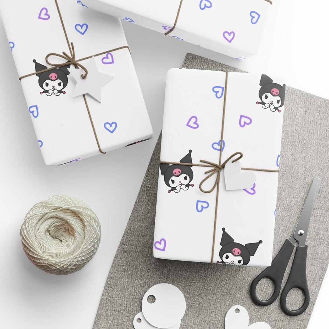 Kuromi Gift Wrapping Paper purple, Hearts - Etsy